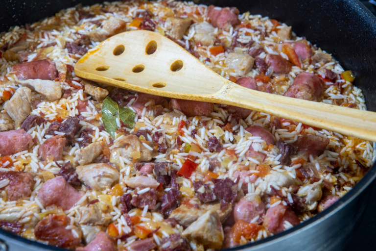 Arroz Carreteiro (Brazilian Rice Made with Leftovers) - Texas de Brazil